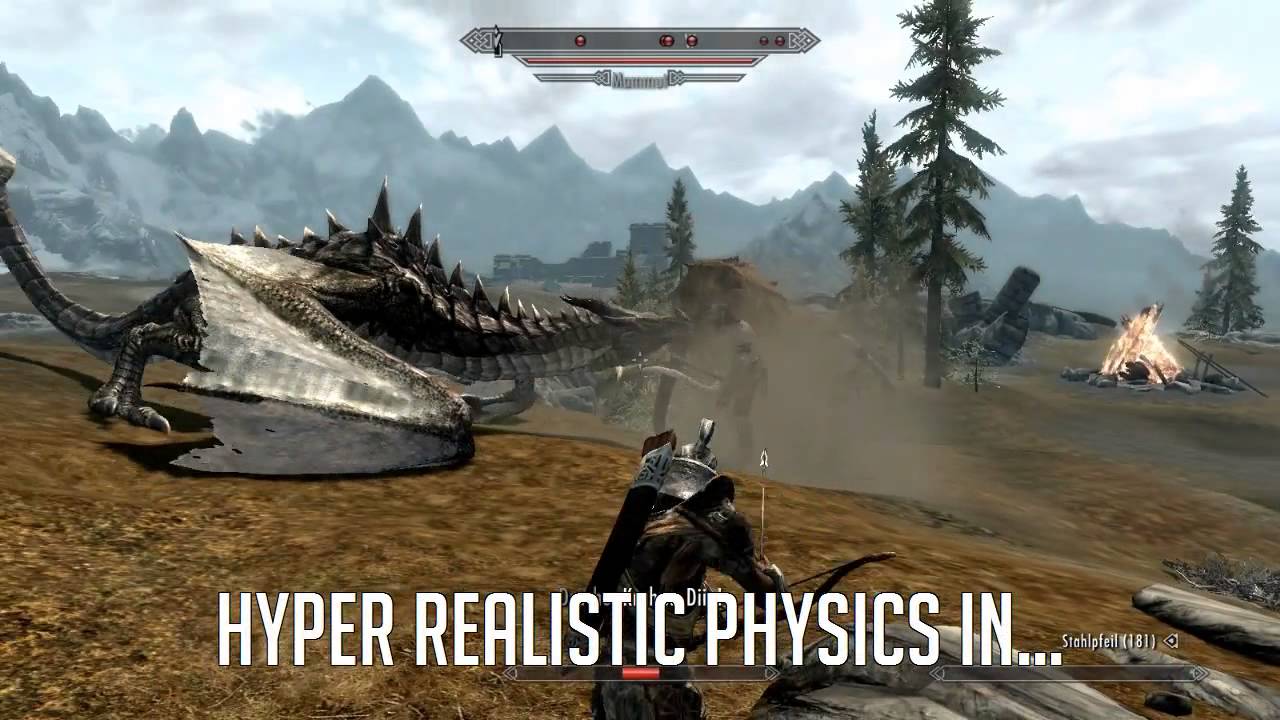 Hyper realistic Skyrim physics! [HD] [720p] - YouTube