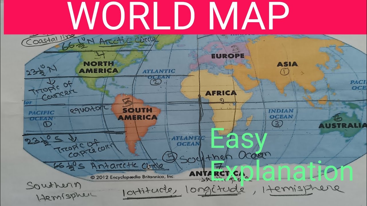 WORLD MAP|Basics Of World Map|Easy Explanation - YouTube