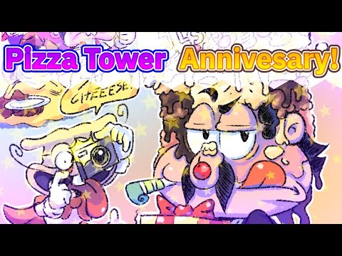 24 - 1st Pizza Tower Annivesary // SPEED DRAWING // (Ibis Paint) 🎂🎉 ...