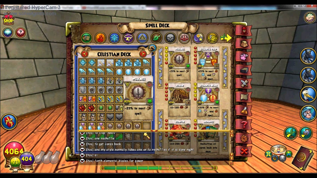 Wizard101- Ice Pvp deck setup - YouTube