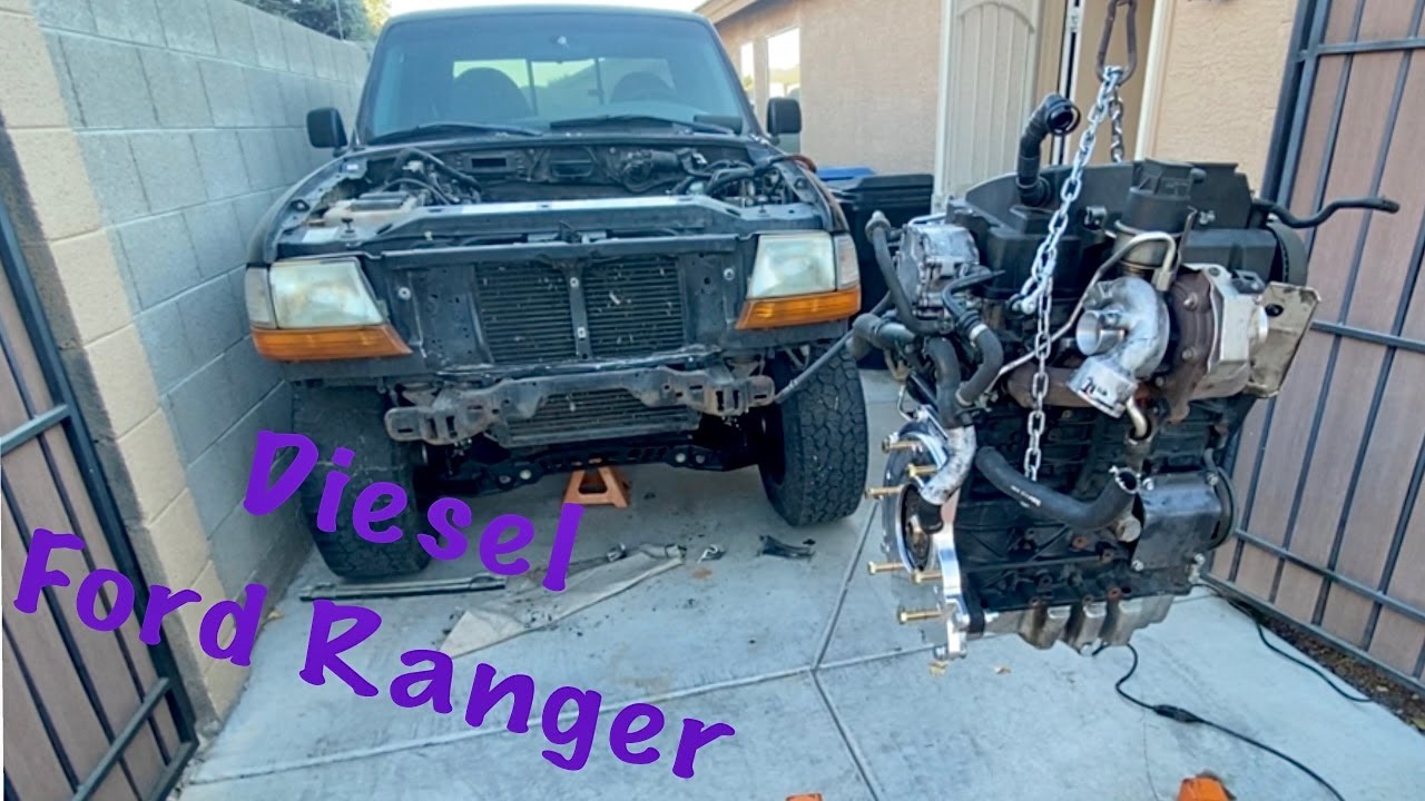 Building the Ultimate Diesel Mini Truck - TDI Ranger Swap Ep. 2 Motor ...