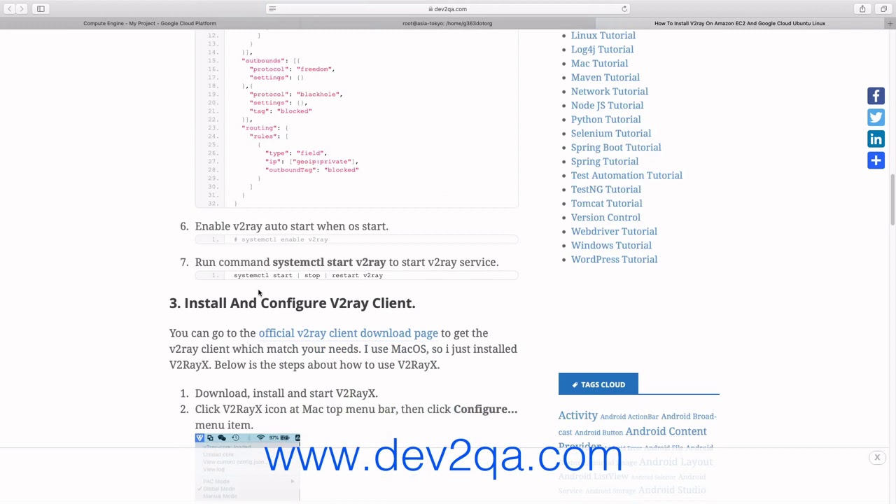 How To Install V2ray On Amazon EC2 And Google Cloud Ubuntu Linux - YouTube
