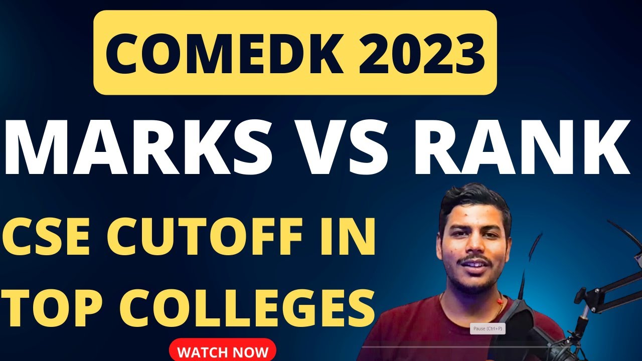 marks vs rank comedk 2023 #comedk2023#comedk#engineering#rvce#msrit# ...