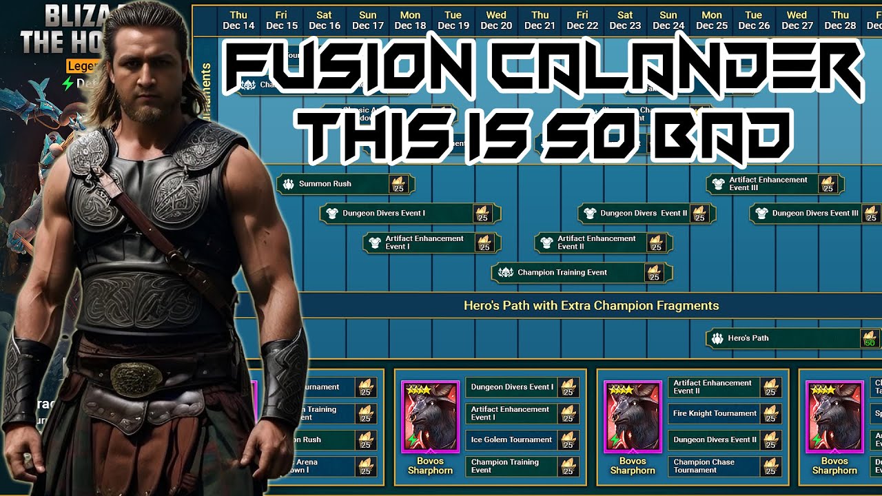 CHRISTMAS FUSION'S CALENDAR IS SO BAD | BLIZAAR THE HOWLER | RAID ...