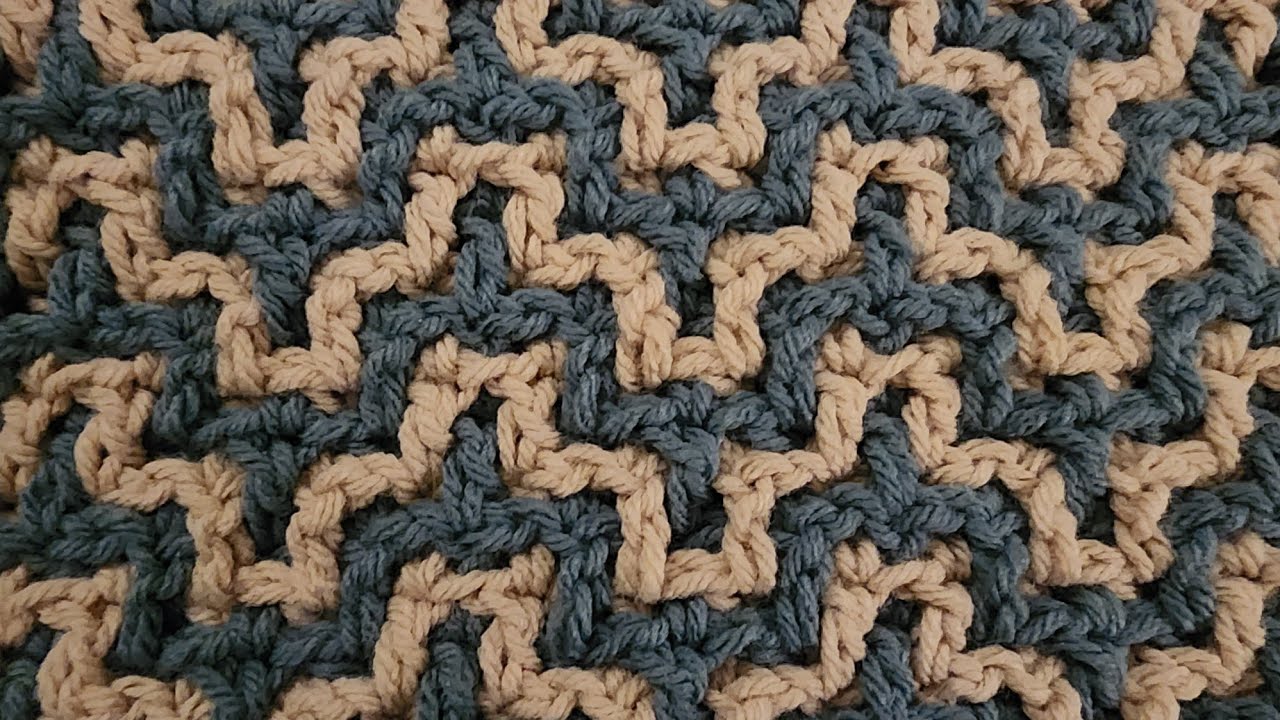 Part 1 - Interlocking Crochet - The Bargello Stitch! - YouTube