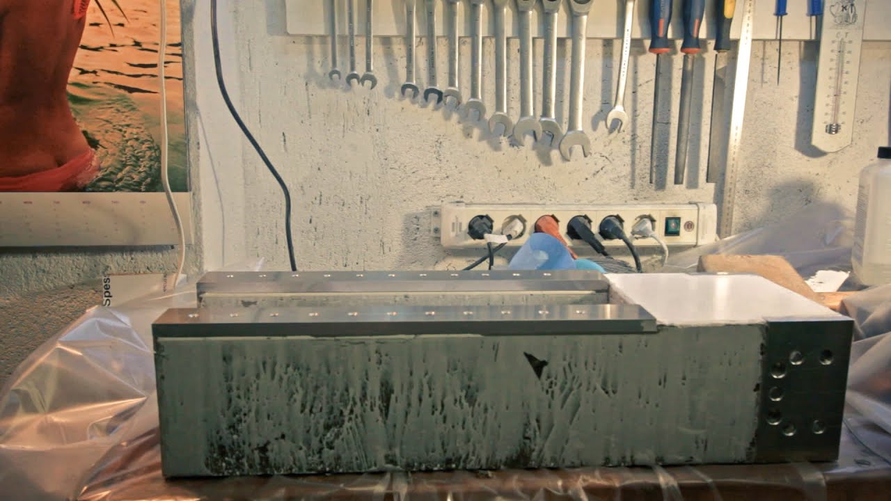 home made epoxy granite cnc - part 3 - base of the Z axis - YouTube