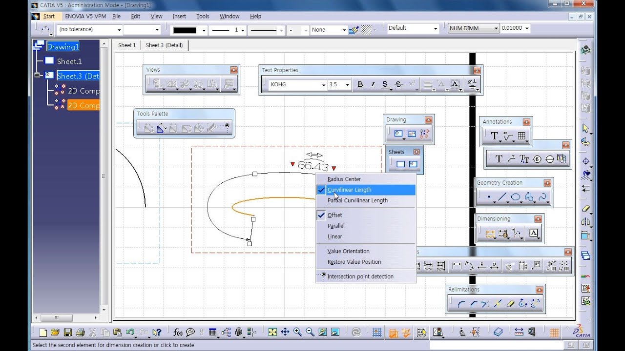 Catia의 Drawing에서 회전방향표시하는 2D Component 제작방법 - YouTube