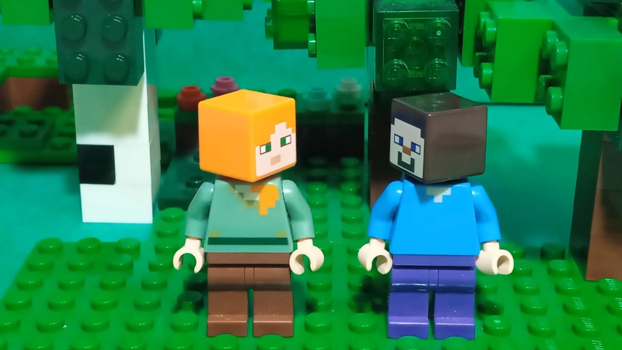 Steve wants a beautiful house 🏡 | LEGO minecraft animation (stop motion ...