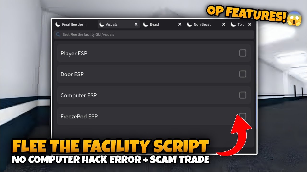 New! Fluxus - Flee The Facility Op Gui Script (OP Features!😱) - YouTube
