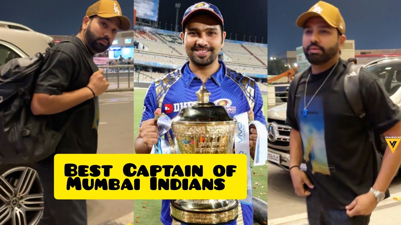 Best Captain of Mumbai Indians 😎 Rohit Sharma spotted at Mumbai Airport ...