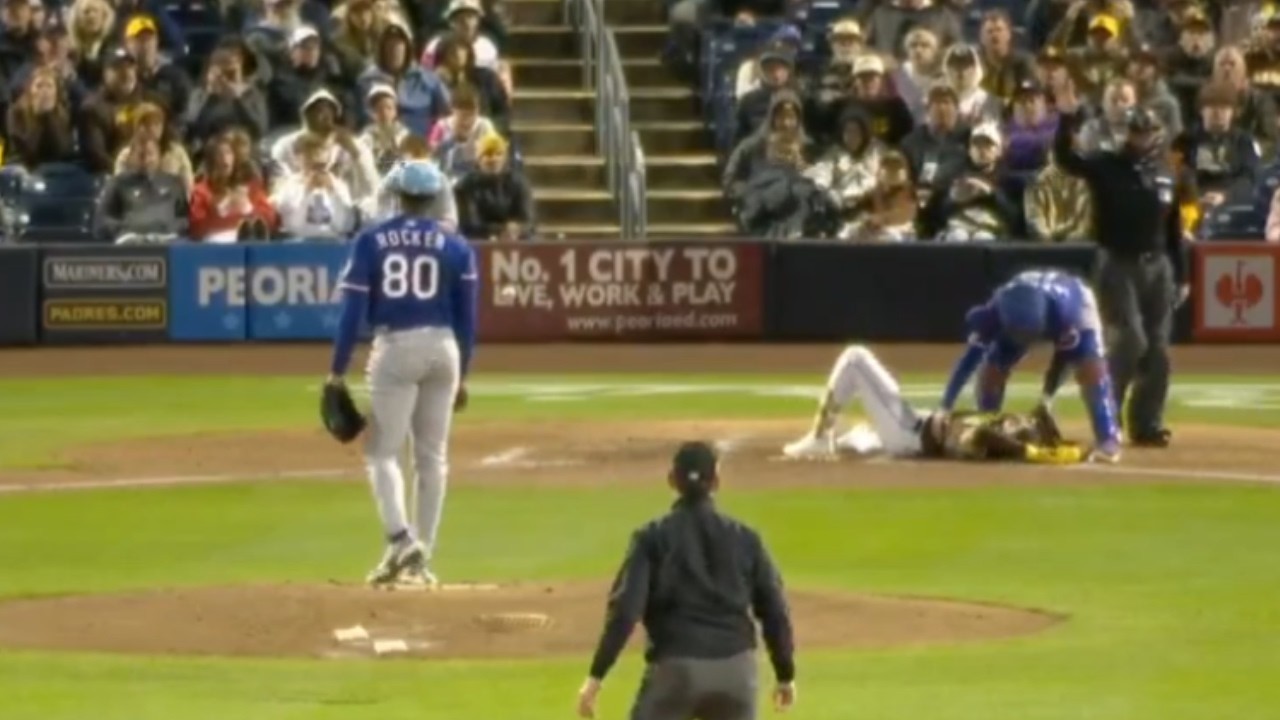 Fernando Tatis Jr Just Got Hit in The Head With a 95 MPH Fastball - YouTube