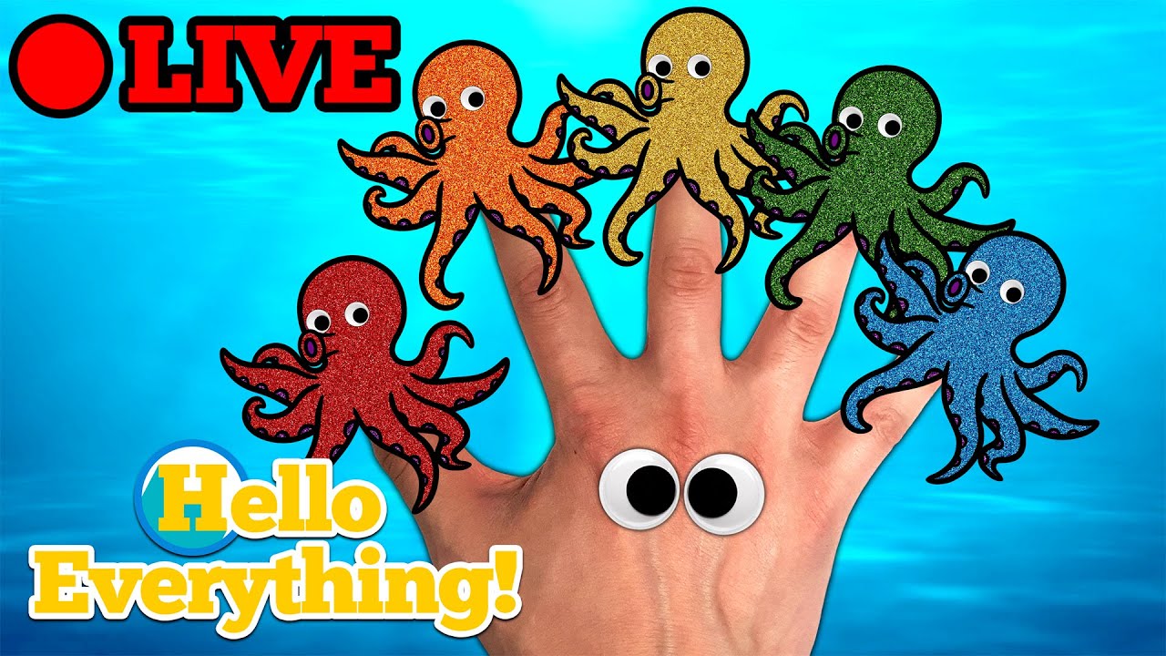 🔴 Hello Everything! 👀 Live Stream | Finger Family Nursery Rhymes ...