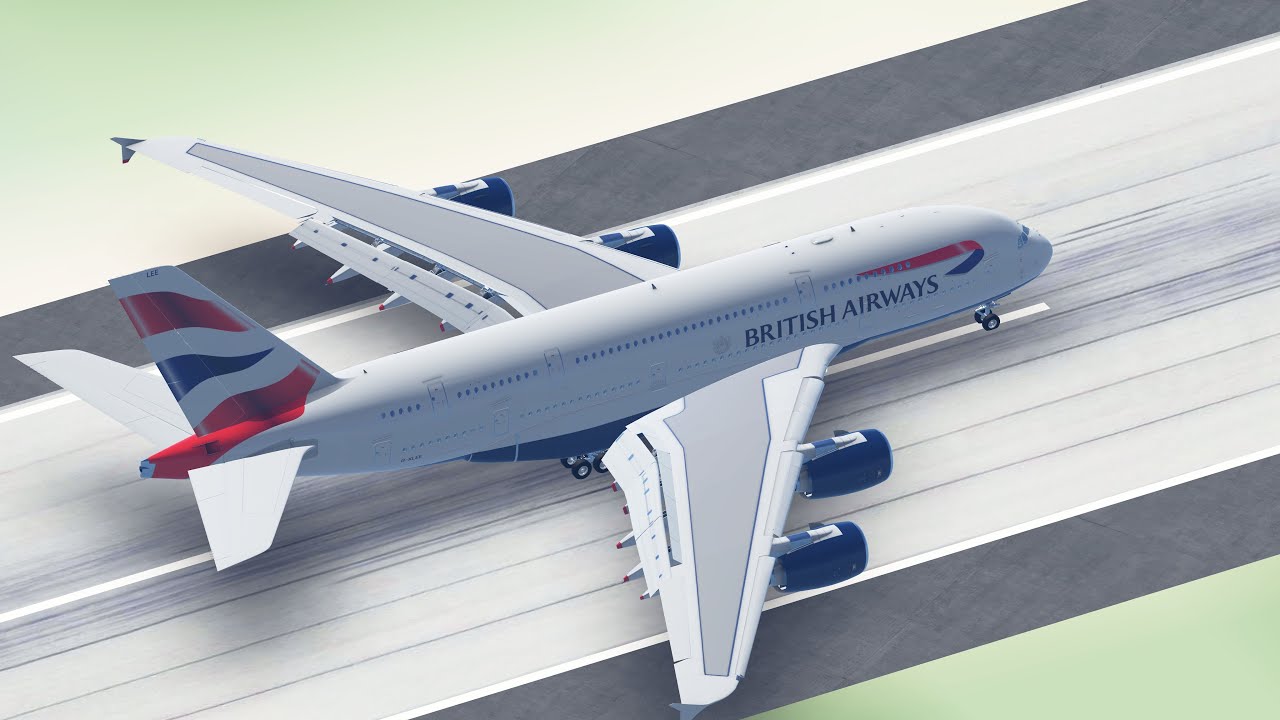 British Airways Airbus A380-800 landing ORD/KORD RWY 28R Infinite ...