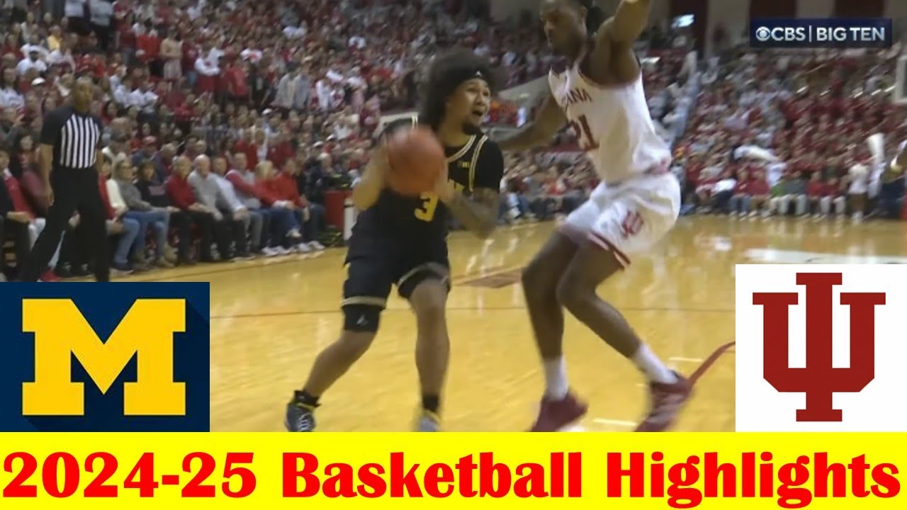 #24 Michigan vs Indiana Basketball Game Highlights 2 8 2025 - YouTube