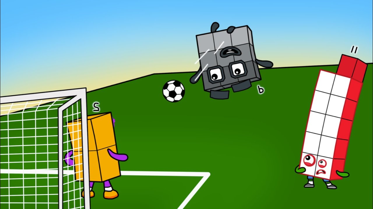 Numberblocks 11 couldn't believe NB 9 did an acrobatic kick ...