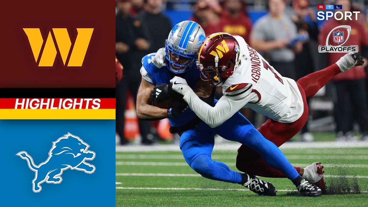 Washington Commanders @ Detroit Lions | 🇩🇪 NFL-Playoffs Highlights ...