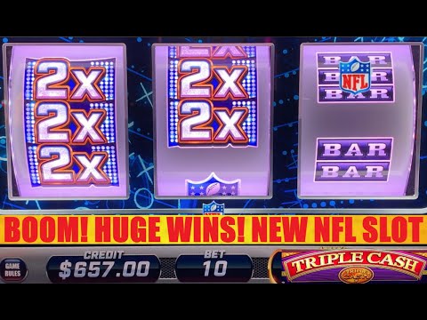 BOOM! Big Wins & bonuses on NEW NFL 3 Reel slot! NFL OVERTIME CASH Slot ...