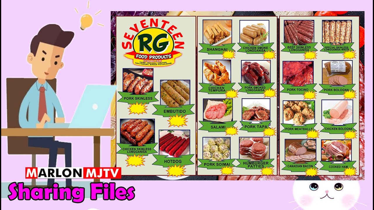 Food Products Tarpaulin Layout - YouTube