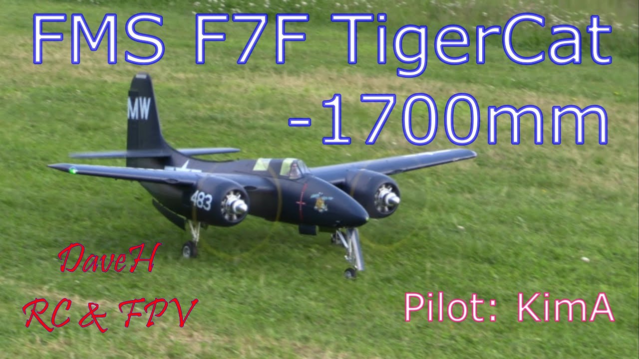 FMS Grumman F7F TigerCat Twin Engine Warbird - Kim at KMFC - RC ...