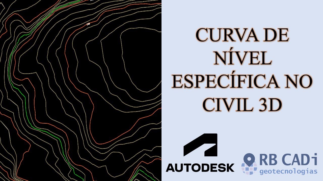 Como gerar curva de nível específica no Civil 3D - YouTube