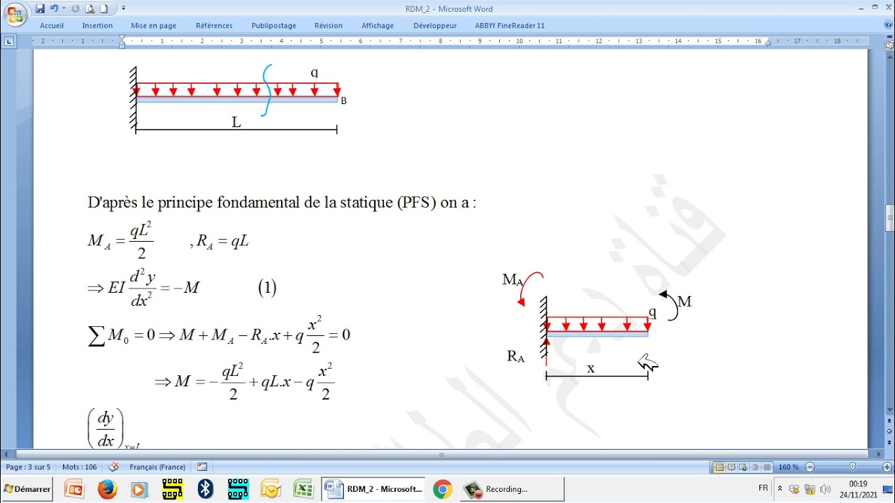 Calcul de la flèche - YouTube