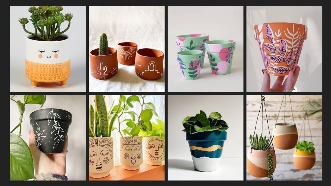 creative plant pot ideas - pot plant display ideas - YouTube