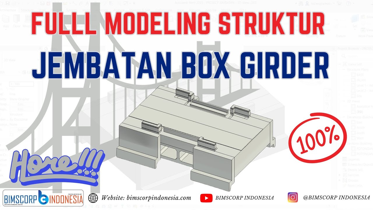 FULL STRUKTUR PEMODELAN JEMBATAN BOX GIRDER - YouTube