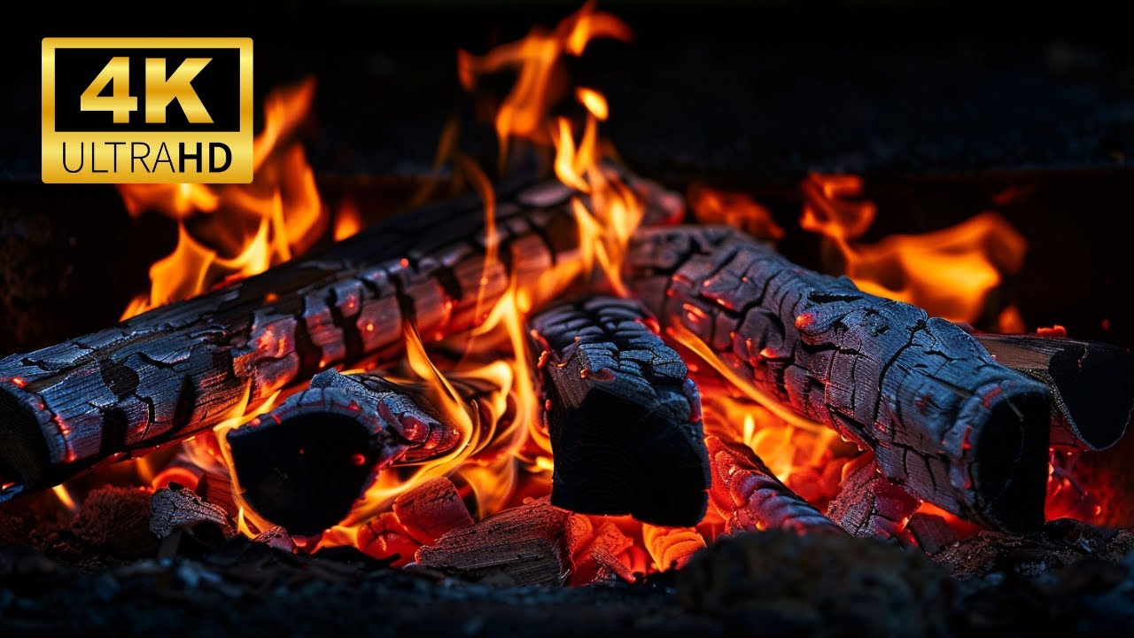 🔥Cozy Fireplace. Ambient Fire Sounds. Stress Relief and Comfort ...