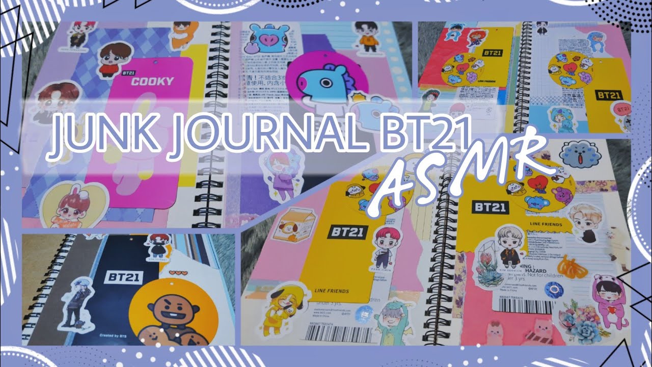 JOURNAL WITH ME : JUNK JOURNAL BT21 | PERTAMA KALI BIKIN ASMR JUNK ...