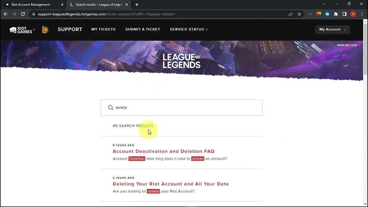 How To Delete League of Legends Account - YouTube