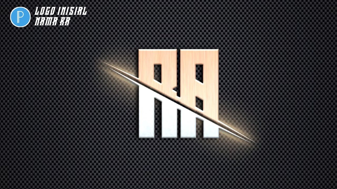 Cara buat logo nama sendiri inisial || R+A || full tutorial terbaru 🔥 ...