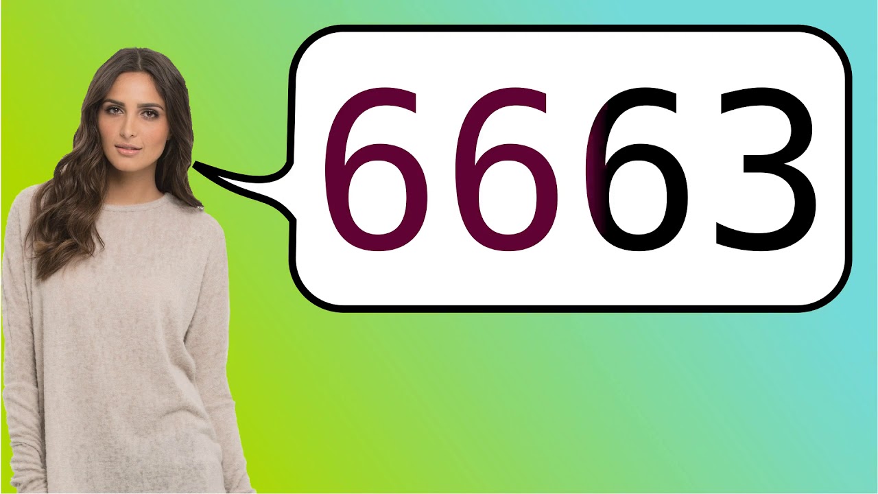 How to say '6663' in French? - YouTube