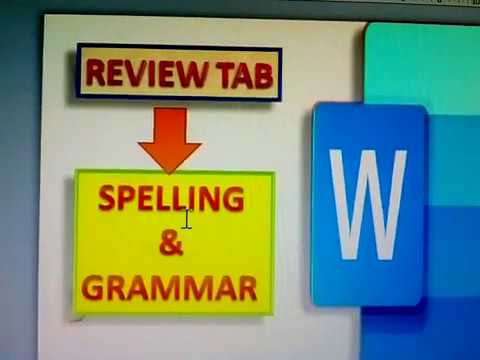 SPELLING & GRAMMAR IN REVIEW TAB - YouTube