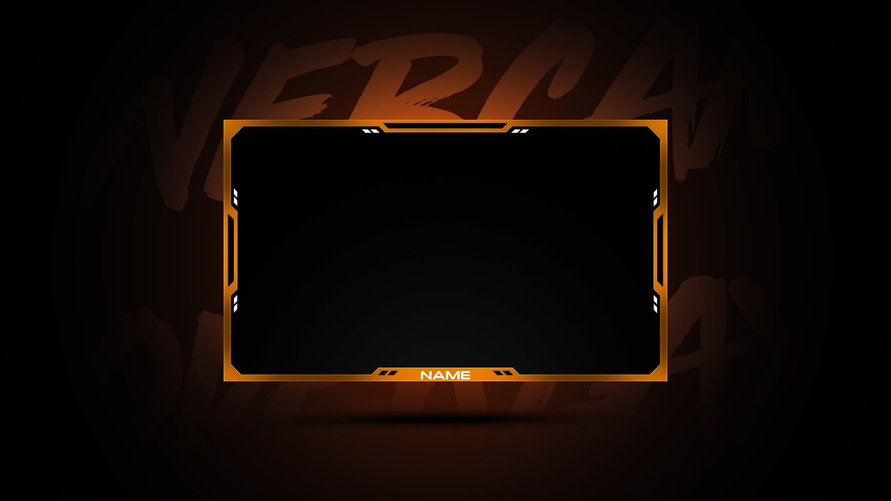 Orange Webcam Overlay Template || Animated Webcam Overlay Template ...