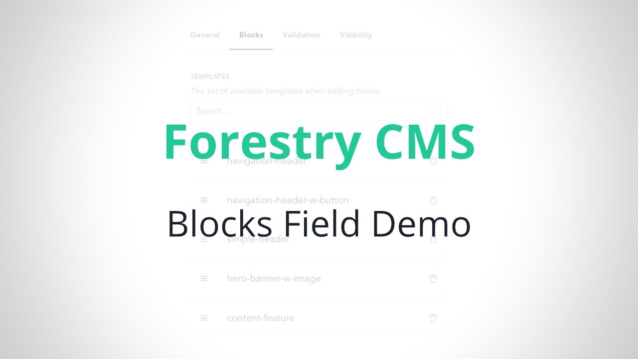 Forestry CMS Blocks Field Demo - YouTube