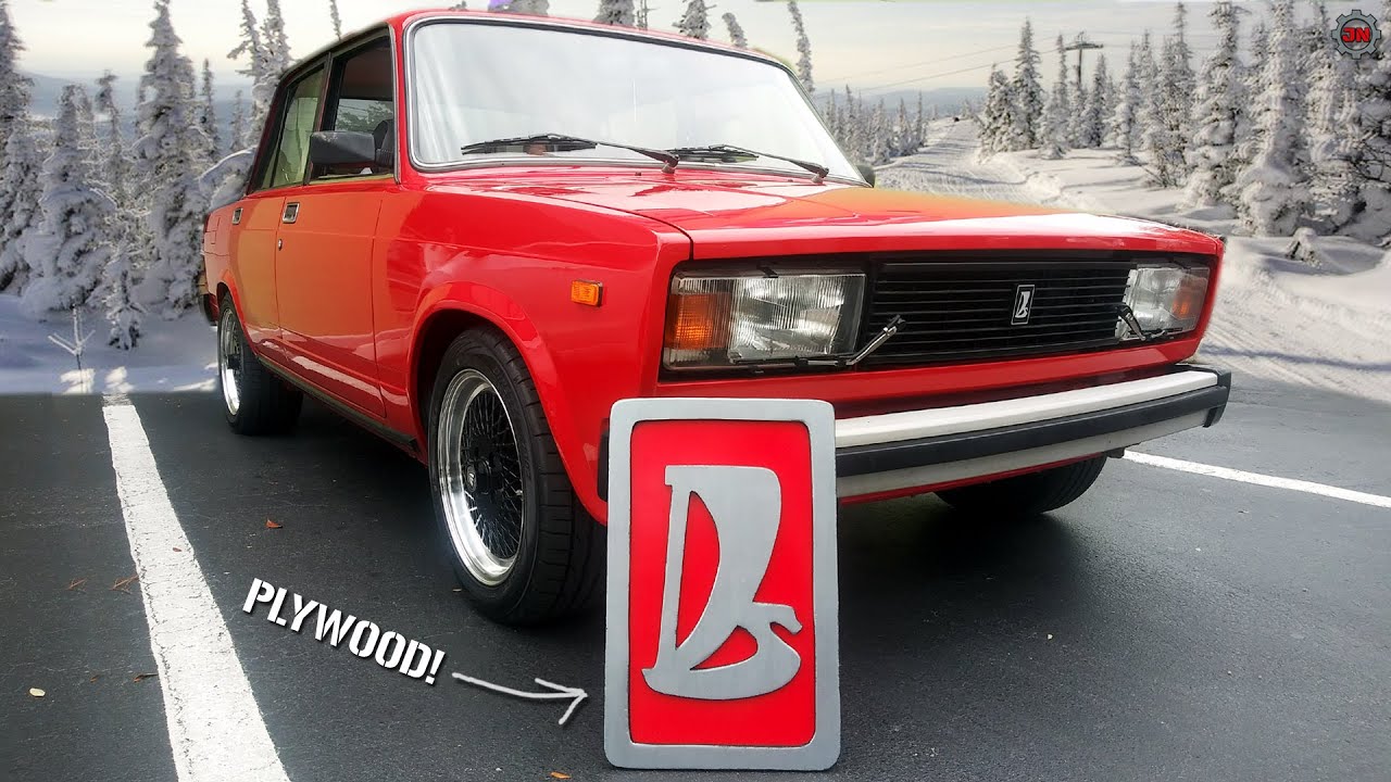 How to make a Lada sign out of wood | VAZ badge garage wall art doodle ...