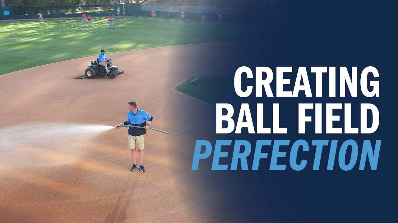 Grounds crew creates ball field perfection at Boshamer Stadium - YouTube