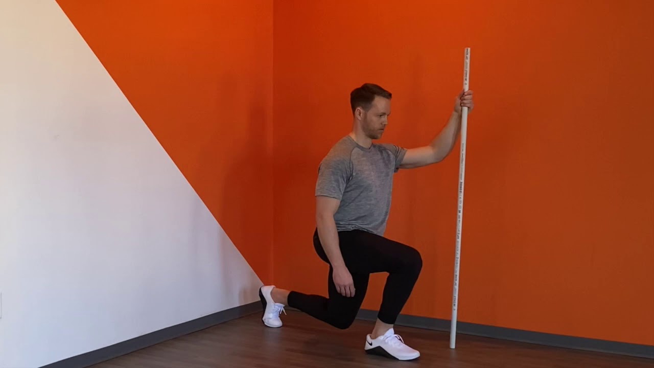 Stick Supported Split Squat - YouTube