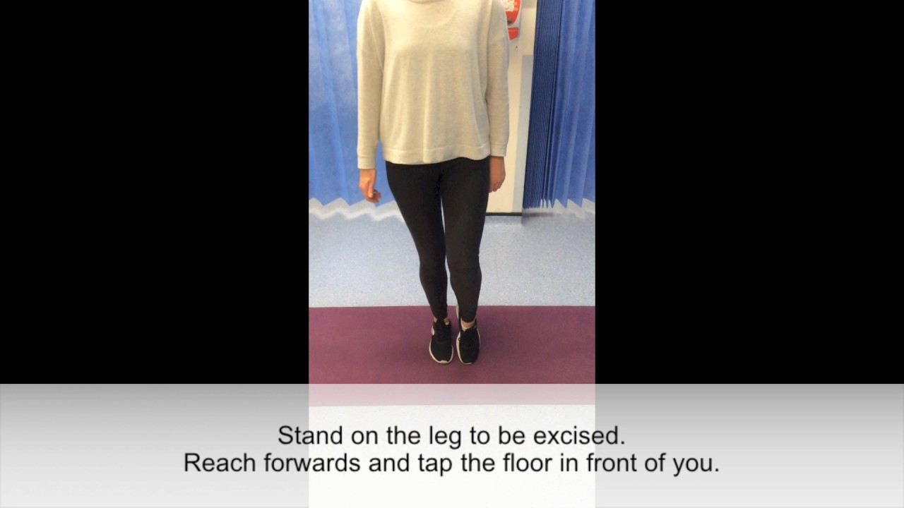 Physiotherapy: Star excursion for ankle and knee stability - YouTube
