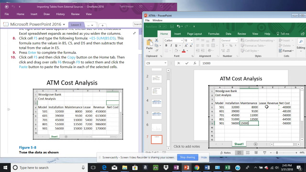Microsoft PowerPoint Lesson 5 Importing Tables from External Sources ...