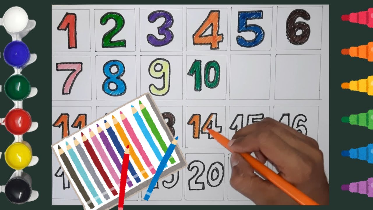 Learn Numbers 1 to 20 : Engaging Colorful Counting for Kids | Kids ...