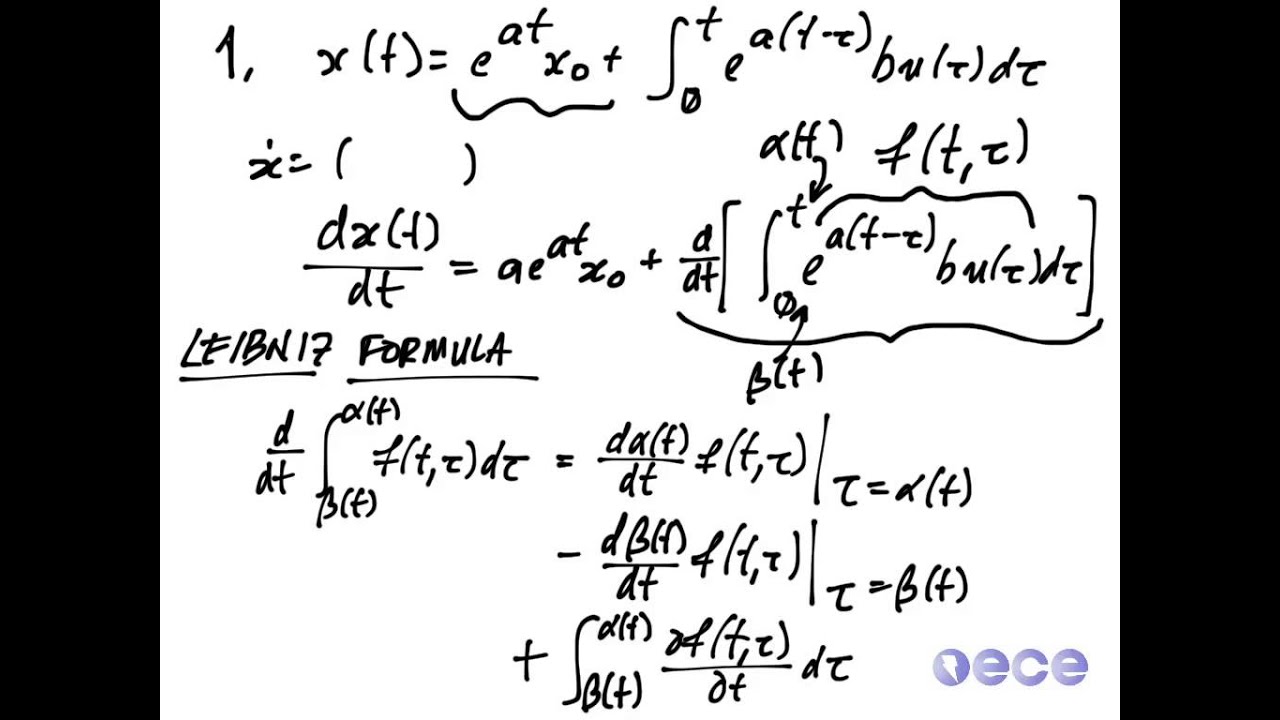 What is the solution to xdot equals ax plus bu? - YouTube