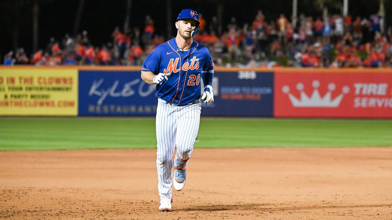 Pete Alonso's First Homer of the Spring - YouTube