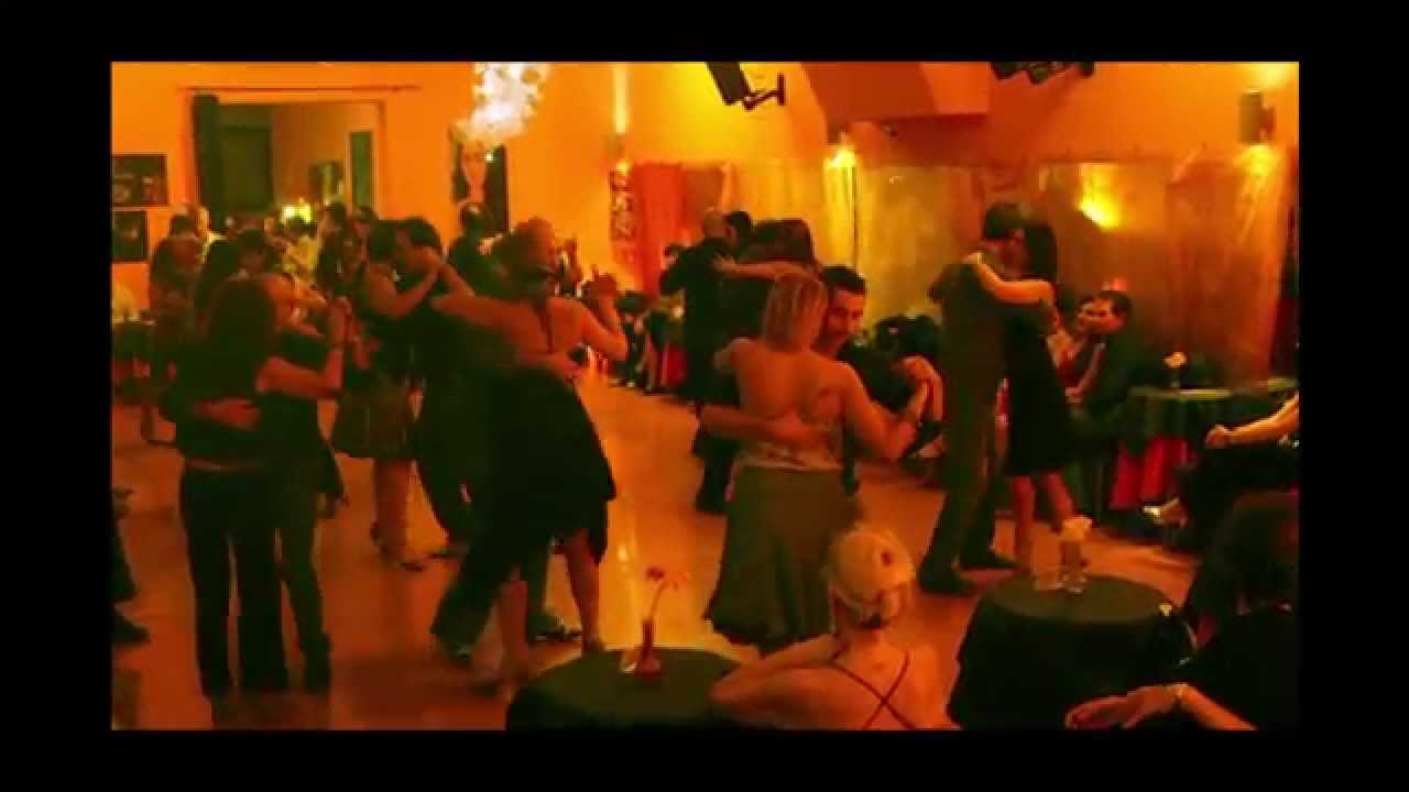 Tango Social Dancing to a Milonga in Napoli, January 2014 Salon Baires ...