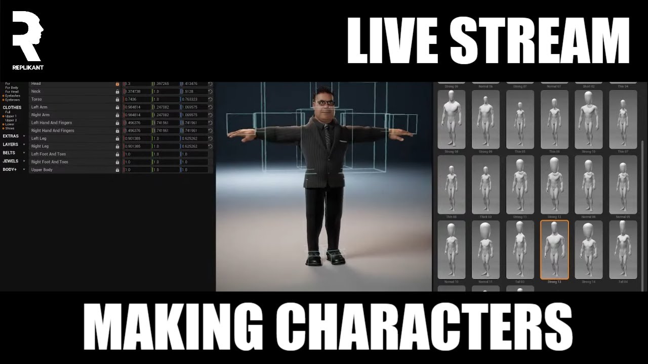 Making characters in REPLIKANT - YouTube