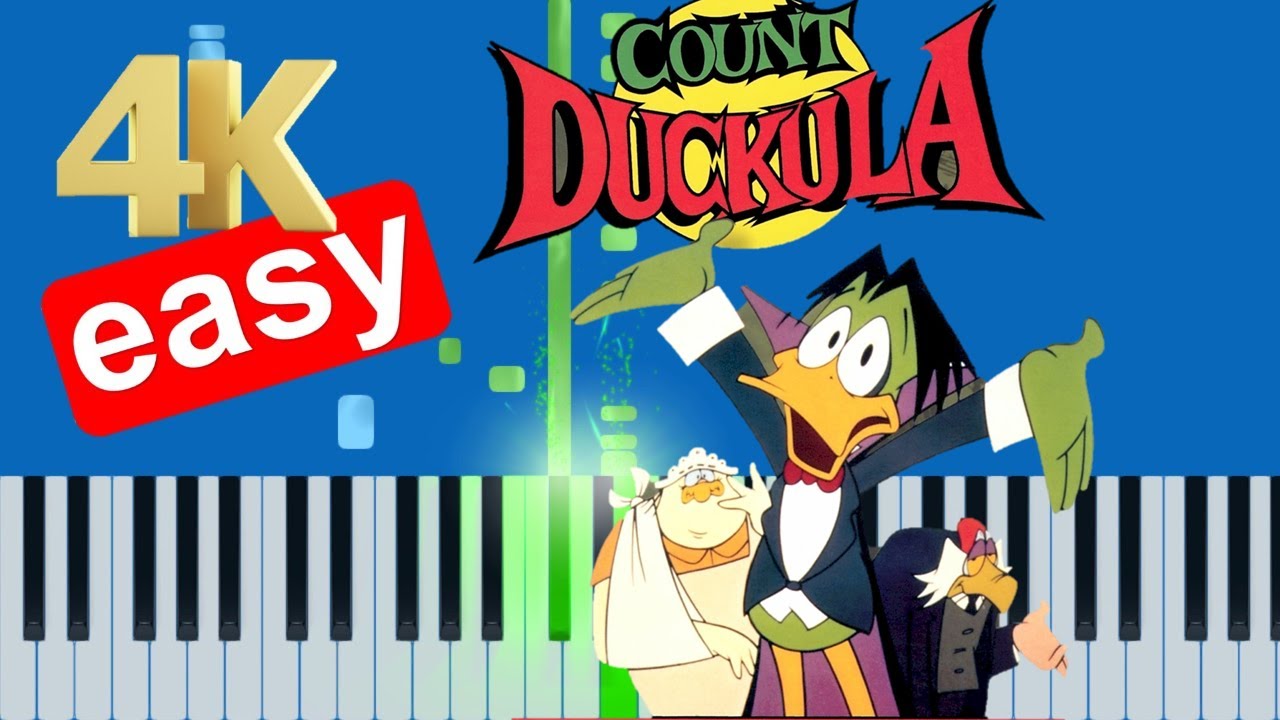 Count Duckula Theme Song (Slow Easy Medium) Piano Tutorial 4K - YouTube