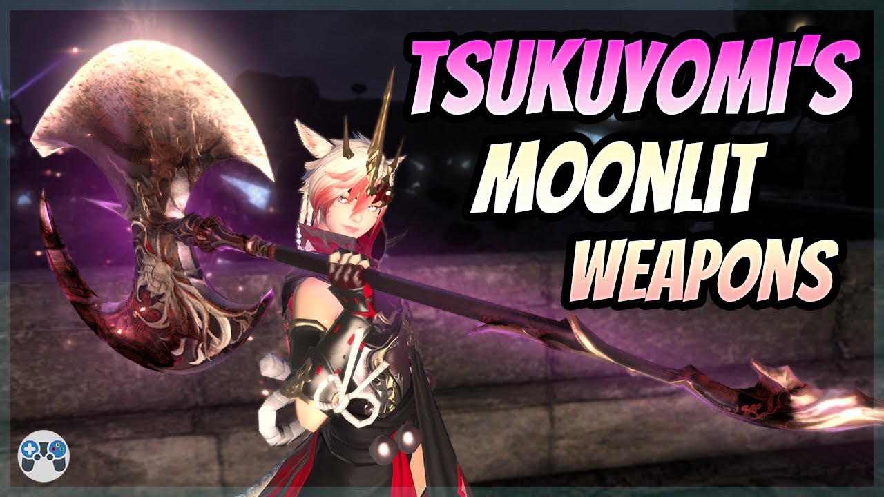 LUSTROUS Tsukuyomi's Moonlit Weapons SHOWCASE In HQ - FFXIV - YouTube