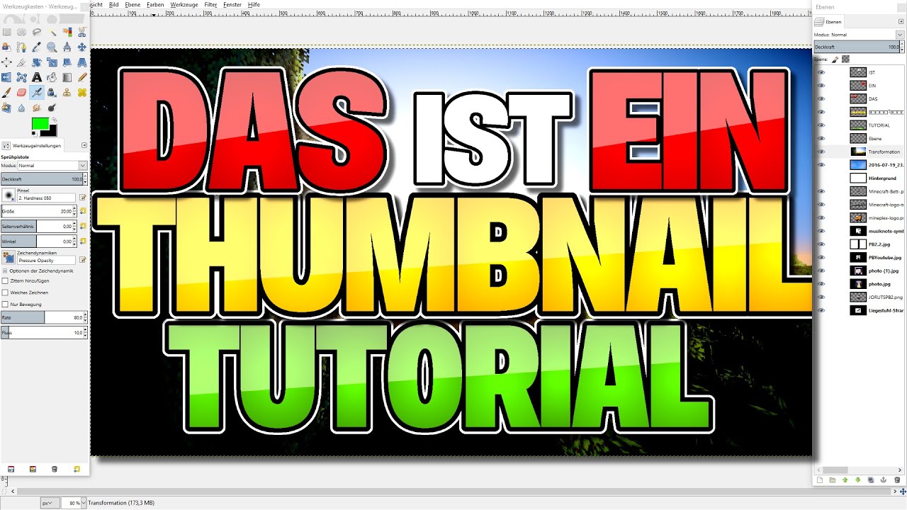 Einfach THUMBNAILS erstellen - KOSTENLOS! | Gimp Tutorial [GER] - YouTube