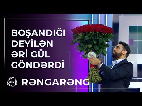 Boşandığı deyilən Rəqsanə üçün CANLI EFİRƏ GÜL GÖNDƏRİLDİ  / Rəngarəng