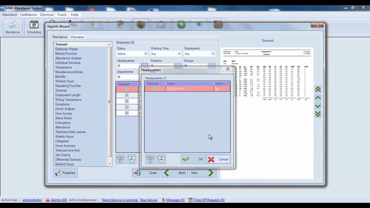 AMG Time And Attendance system video tutorial: Organization - YouTube